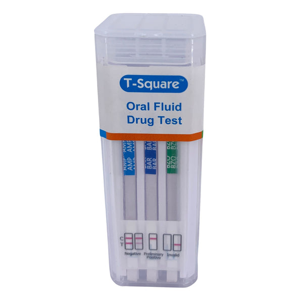 5-panel SAFElife T-Square Multi-Drug Saliva Test (no THC) | QODOA-156N