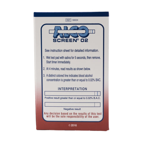Alco-Screen® 02 Saliva Alcohol Test | 56024 (24/box)
