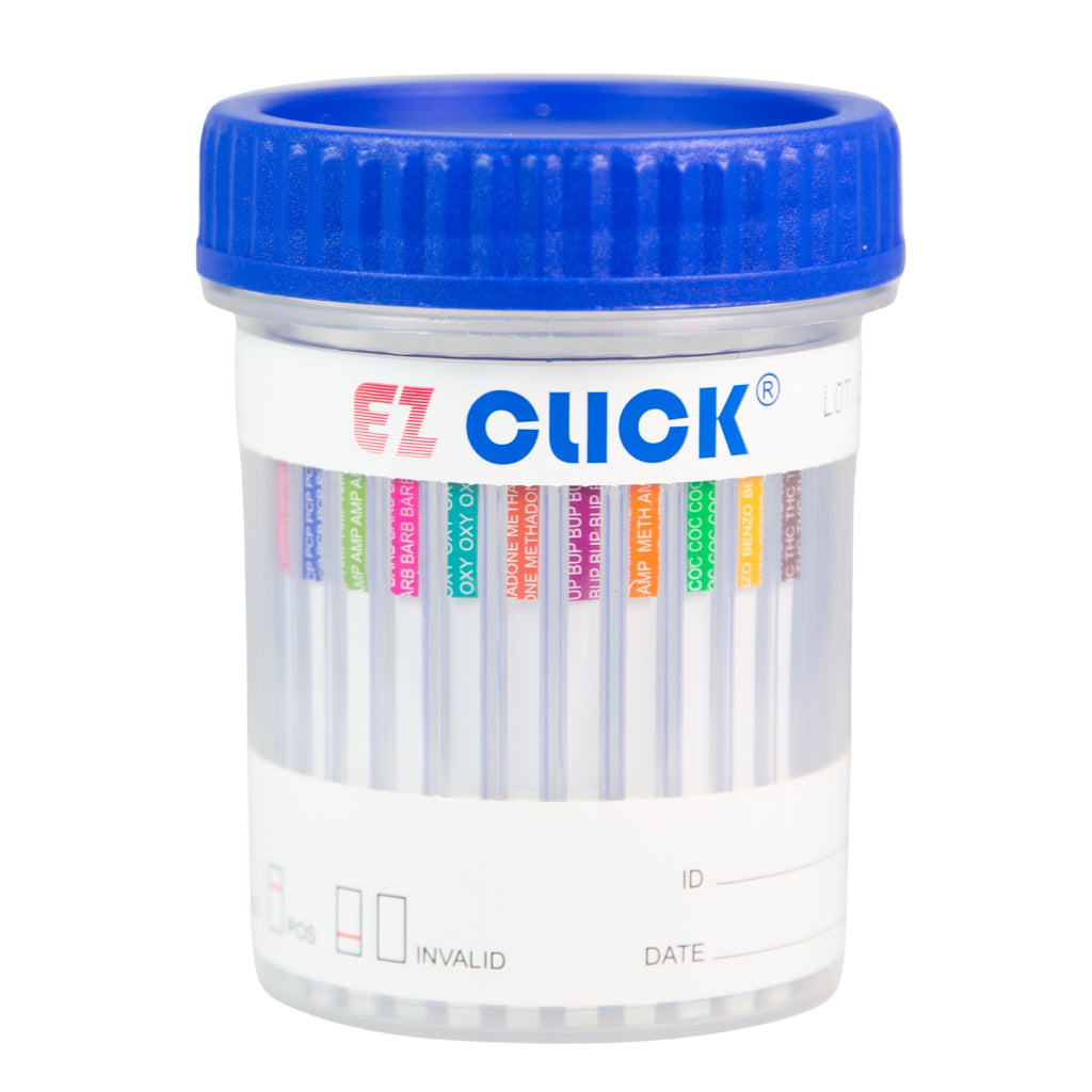 12-panel EZ Click Multi-Drug Urine Test Cup | EZ-34124 (25/box)